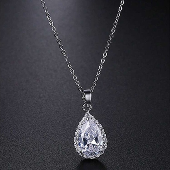 Jewelry | Stainless Steel Pear Shaped Pendant Necklace | Poshmark